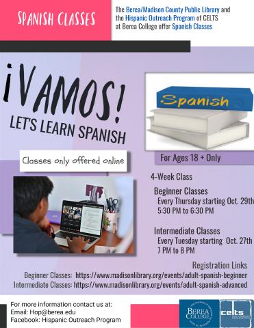 Spanish for Adults Beginner Class | Madison County Public Library